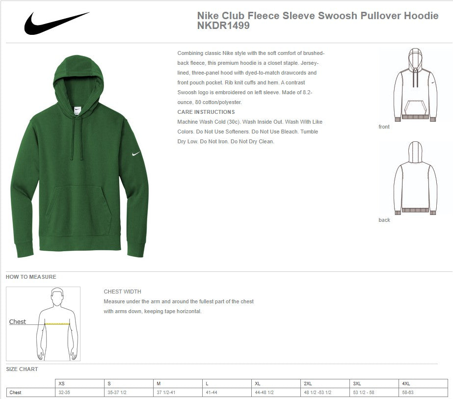 Nike Club Fleece Sleeve Swoosh Pullover Hoodie – Sign Explosion LLC
