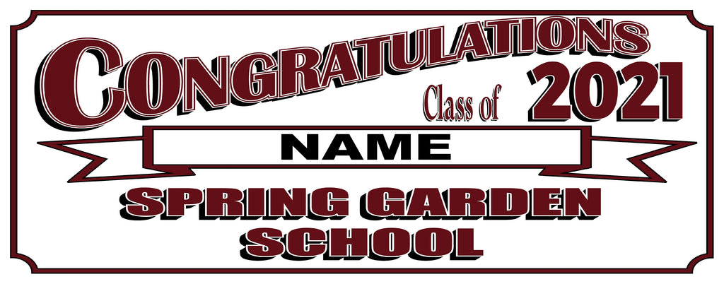 Spring Garden School Lawn Sign (2 Sizes) – Sign Explosion LLC